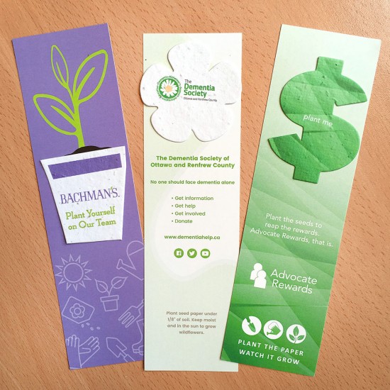 Large Single-Sided Bookmark With Detachable Seed Paper…