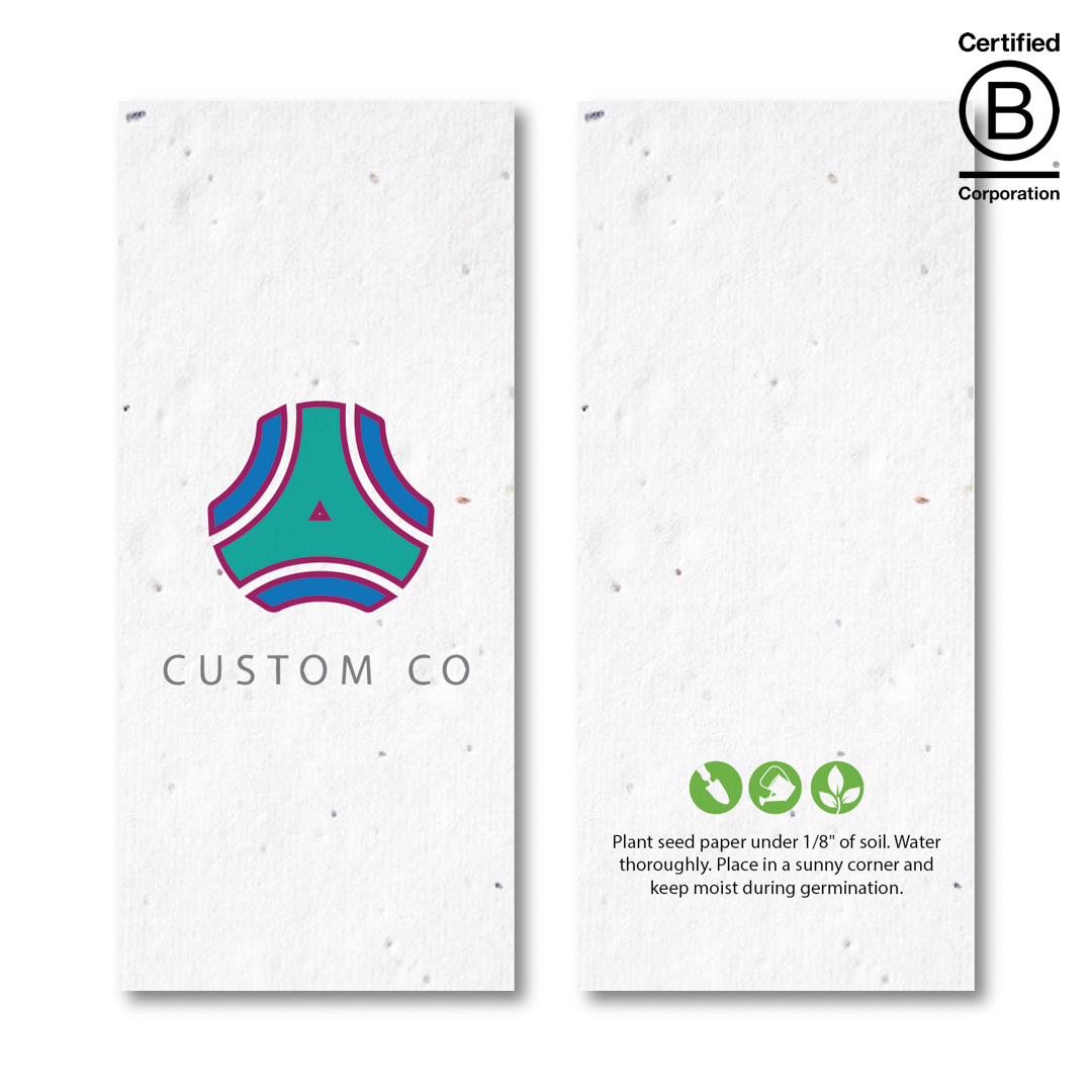 Customizable Seed Paper Panel Card 2-Sided | Ethical Swag
