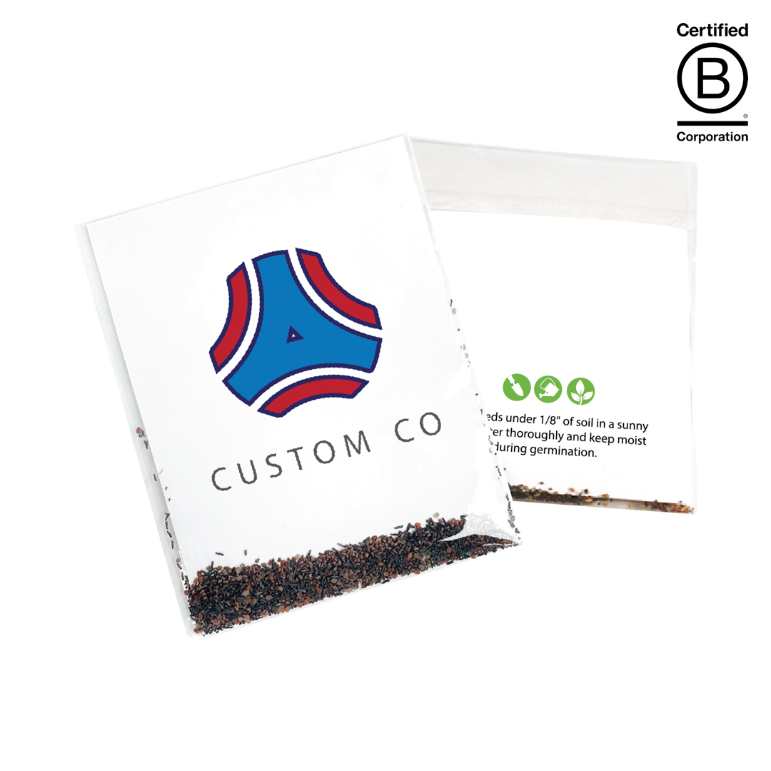 Customizable Wildflower Seed Packet - 2 Sided Decoration | Ethical Swag