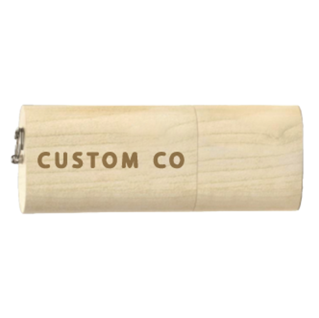 Customizable Certified Maple Wood USB Flash Drive | Ethical Swag