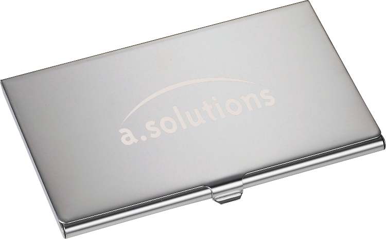Customizable Stainless Steel Business Card Holder | Ethical Swag
