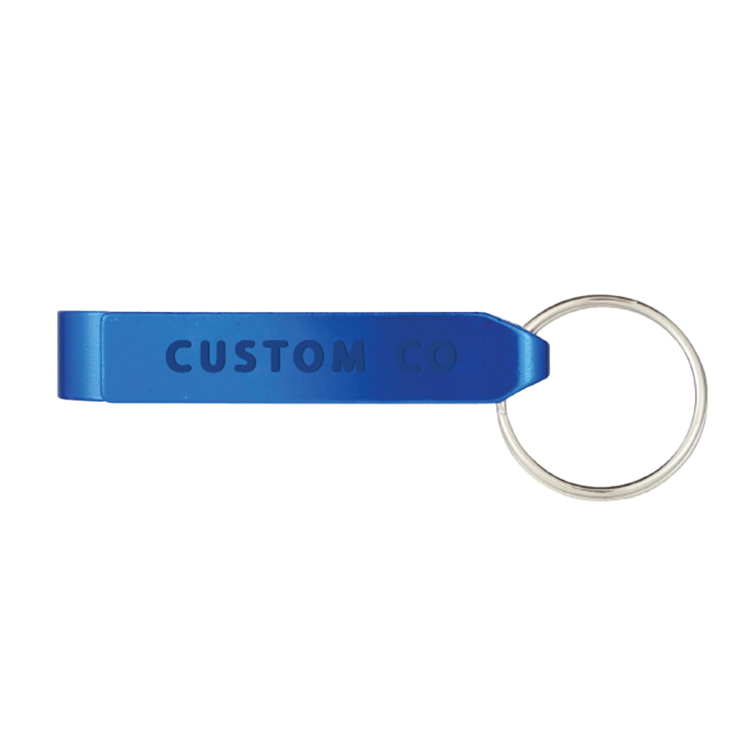 Customizable Handy Aluminum Bottle and Can Opener Keychain | Ethical Swag