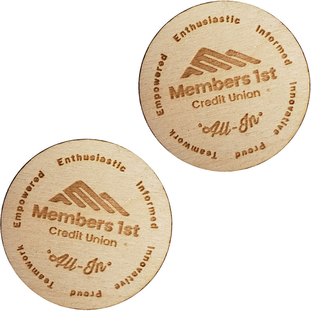 Customizable Custom Cut Wooden Lapel Pins | Ethical Swag