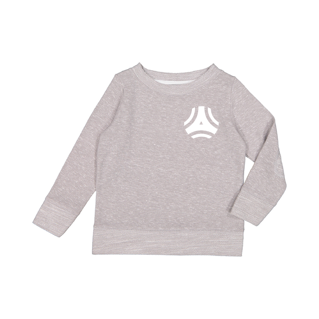 Rabbit Skins Toddler Crewneck with Melange Fabric and Elbow Patches-Toddler